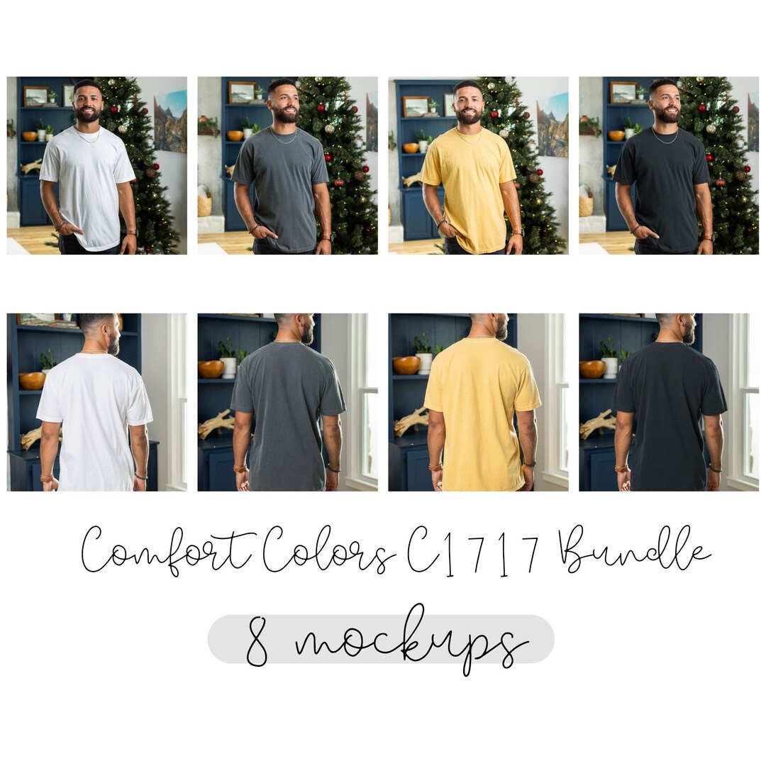 Comfort Colors Mockup, Front Back Mockup Bundle, Christmas Comfort ...