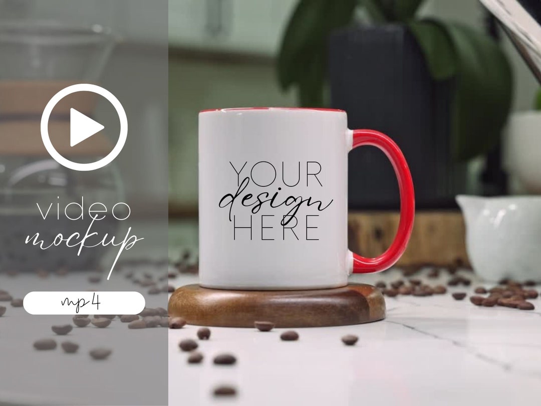 Video Mug Mockup, Two Tone Mug Mockup, Red Accent Mug, Red Video Mockup ... Video Mug Mockup, Two Tone Mug Mockup, Red Accent Mug, Red Video Mockup ...