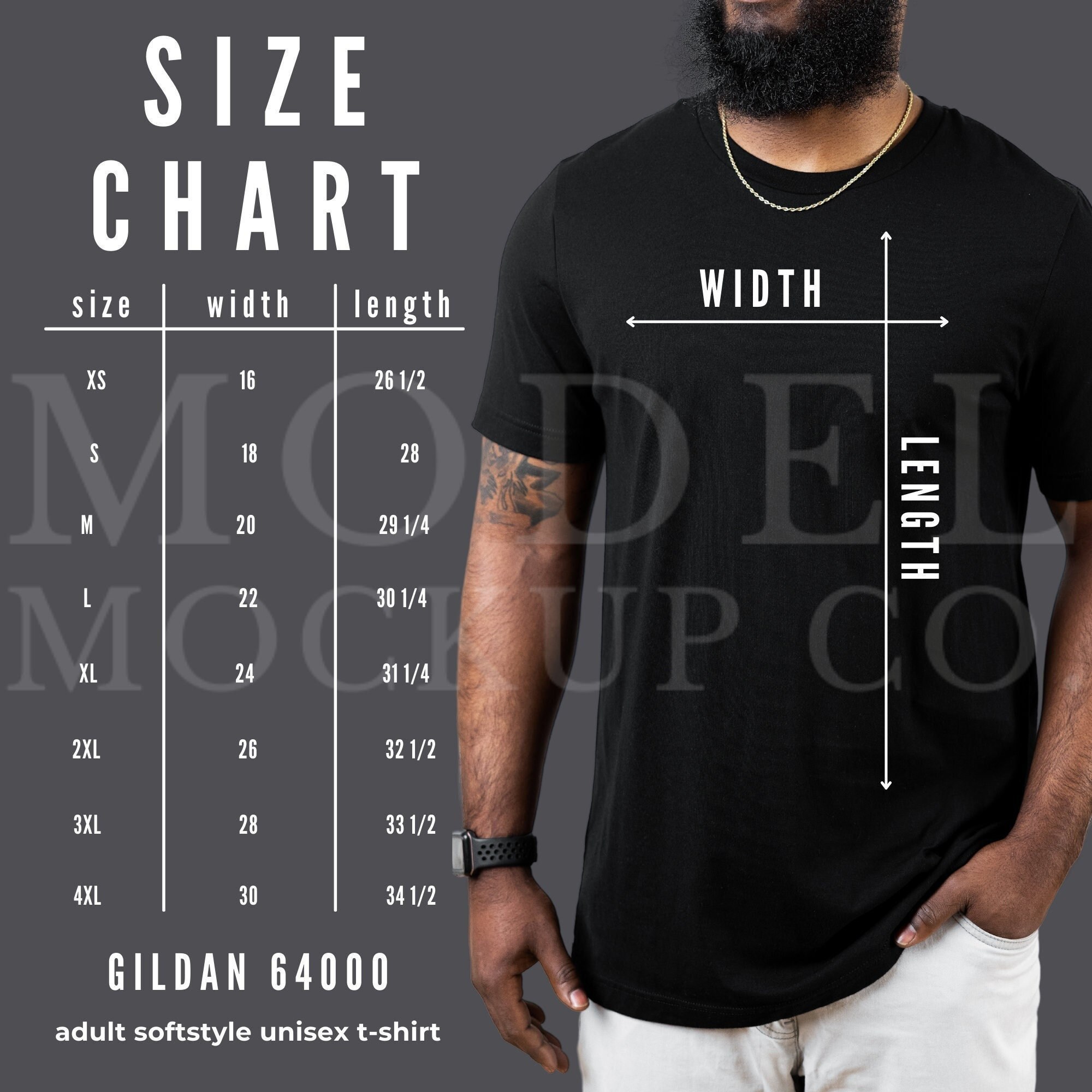 Gildan T Shirt Size Chart