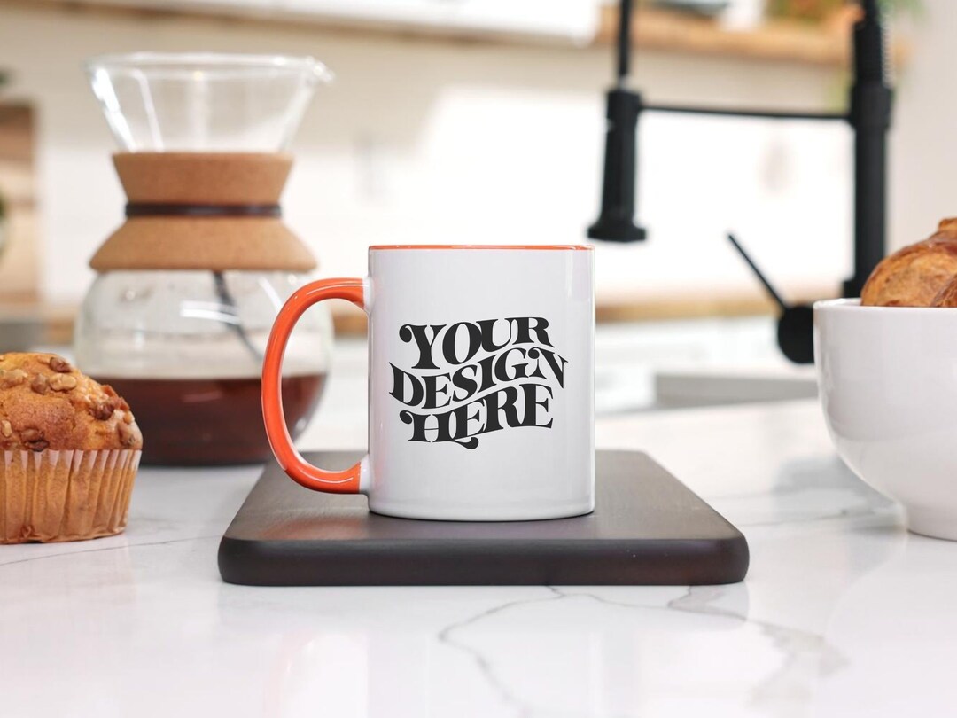 Mug Mockup, Two Tone Mug Mockup, Orange Handle Hug Mockup, 11 Oz Accent ... Mug Mockup, Two Tone Mug Mockup, Orange Handle Hug Mockup, 11 Oz Accent ...