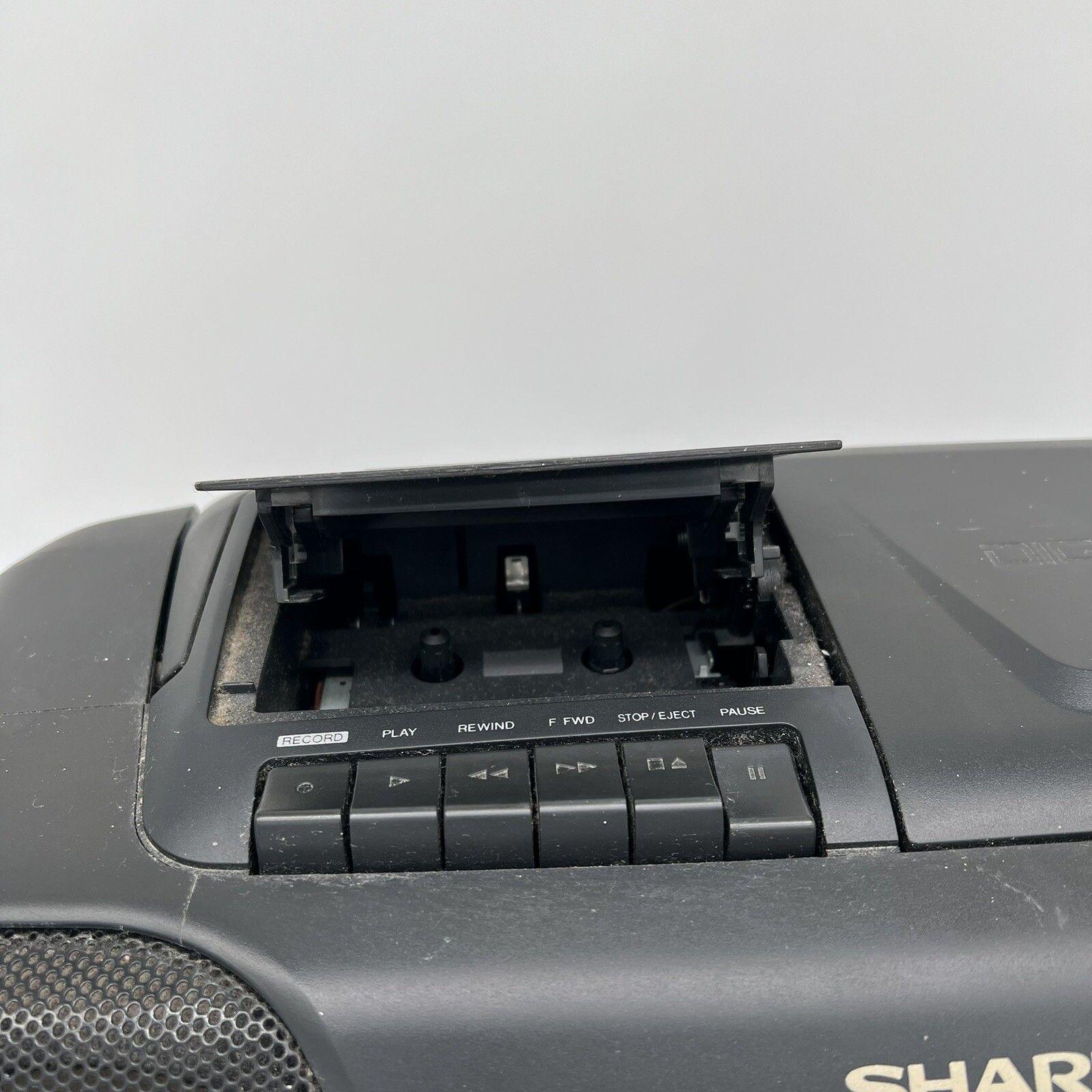Sharp Qt-cd111 Portable CD Stereo System Boombox Cassette AM/FM Vintage ...