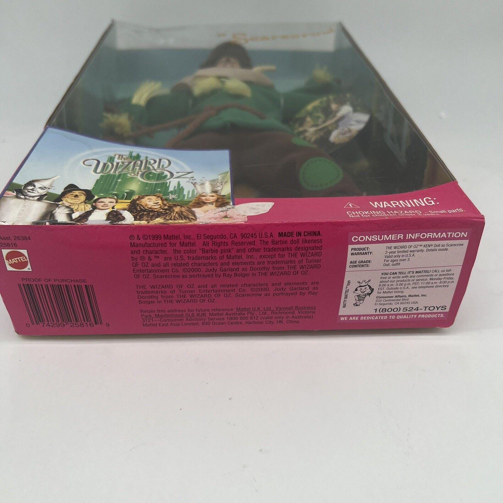 Barbie Ken as Scarecrow in the Wizard of Oz Doll 1999 Mattel Wicked Org ...