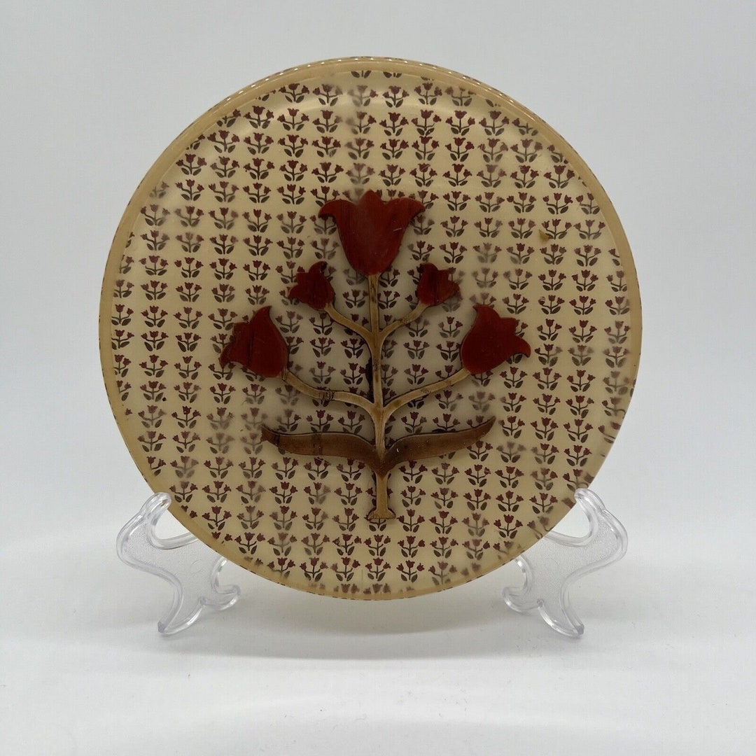 Vintage Acrylic Resin Lucite Trivet Tulip Design - Etsy