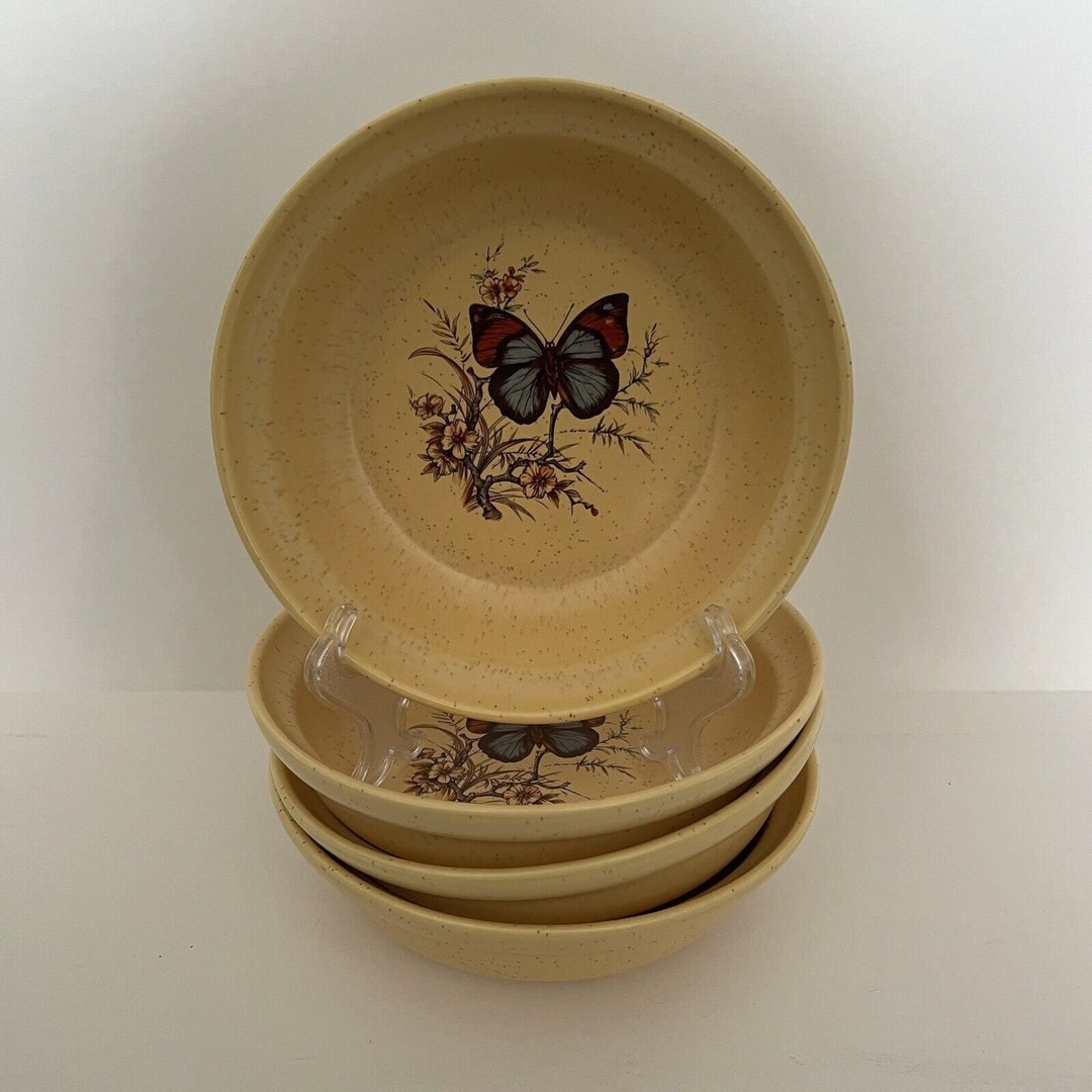 Vintage 1970s Treasure Craft Pottery Butterfly Pattern Set of - Etsy