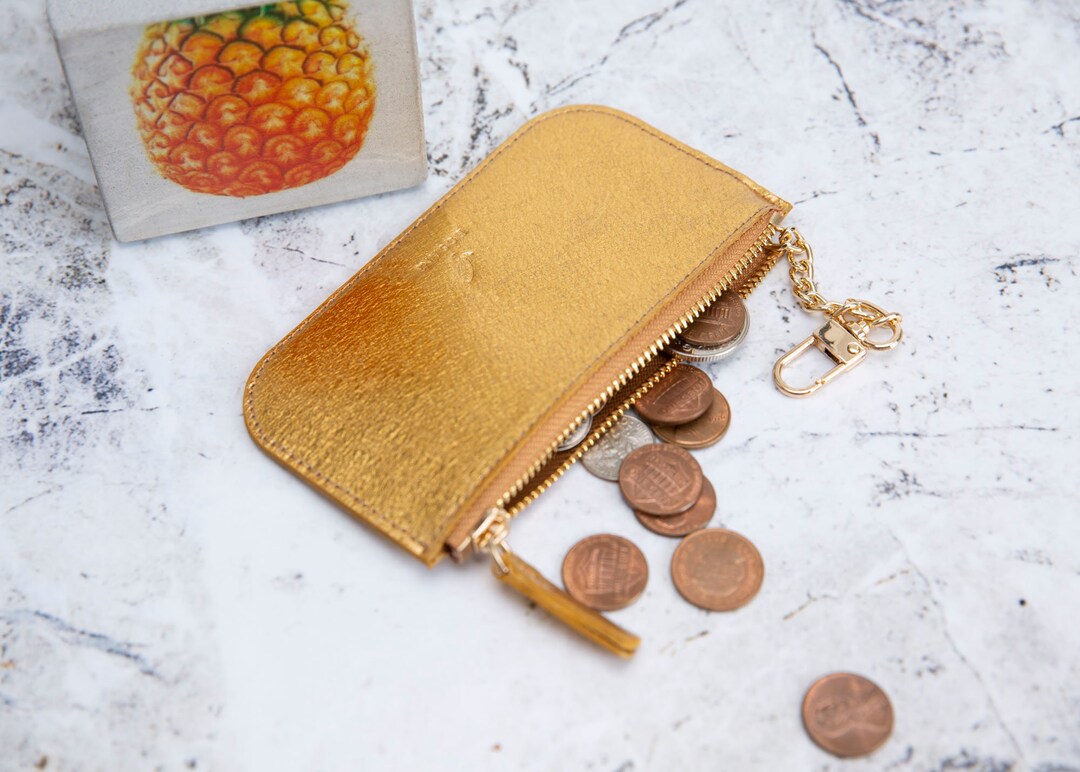 Piñatex Pouch With Key Chain - Made From Pineapple Fabric and Vegan ...