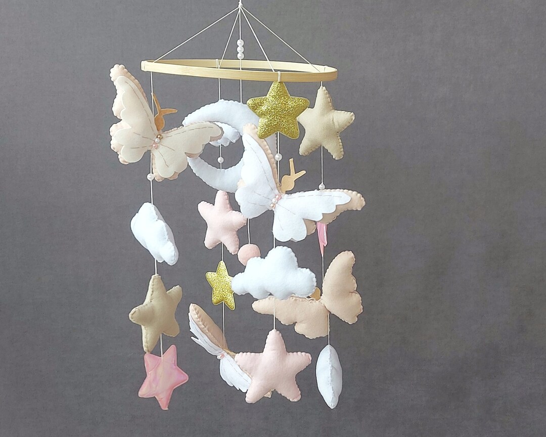 Butterfly Baby Mobile Crib Mobile Nursery Mobile Baby Girl Mobile Felt ...