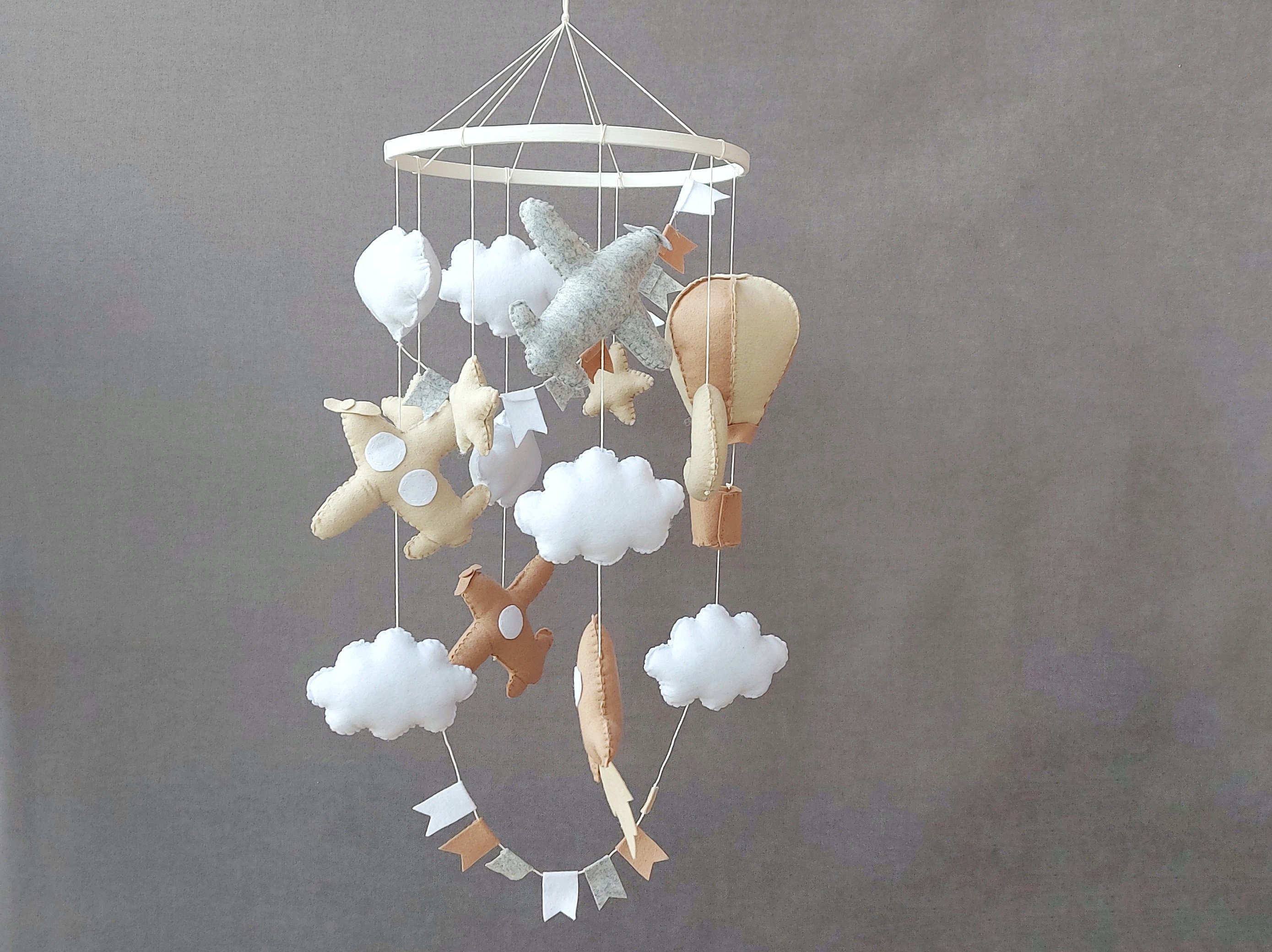 Airplane Baby Mobile Nursery Mobile Baby Mobile Hot Air - Etsy