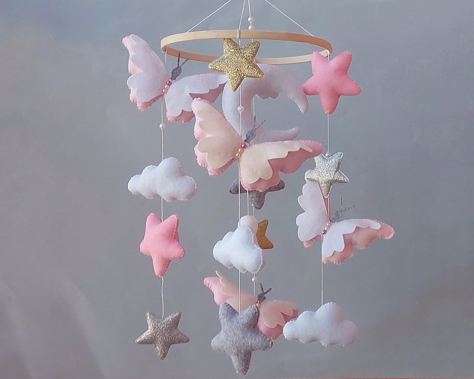 Butterfly Mobile Montessori Baby Girl Crib Mobile Baby - Etsy