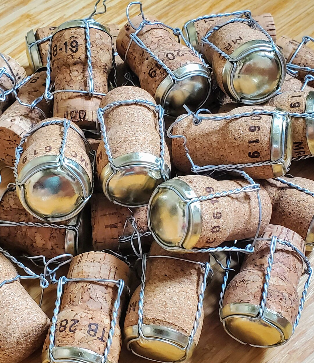 Champagne/ Sparkling Wine Corks With Muselets: Gold - Etsy