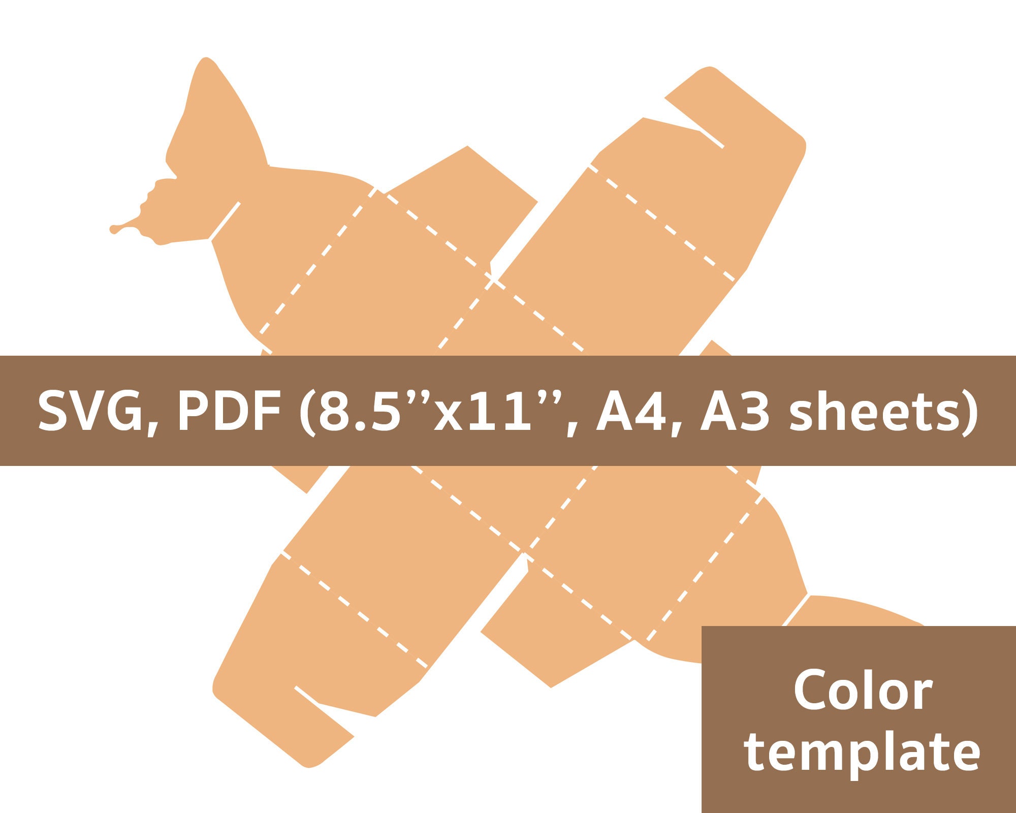 Butterfly box template butterfly gift box beautiful gift | Etsy