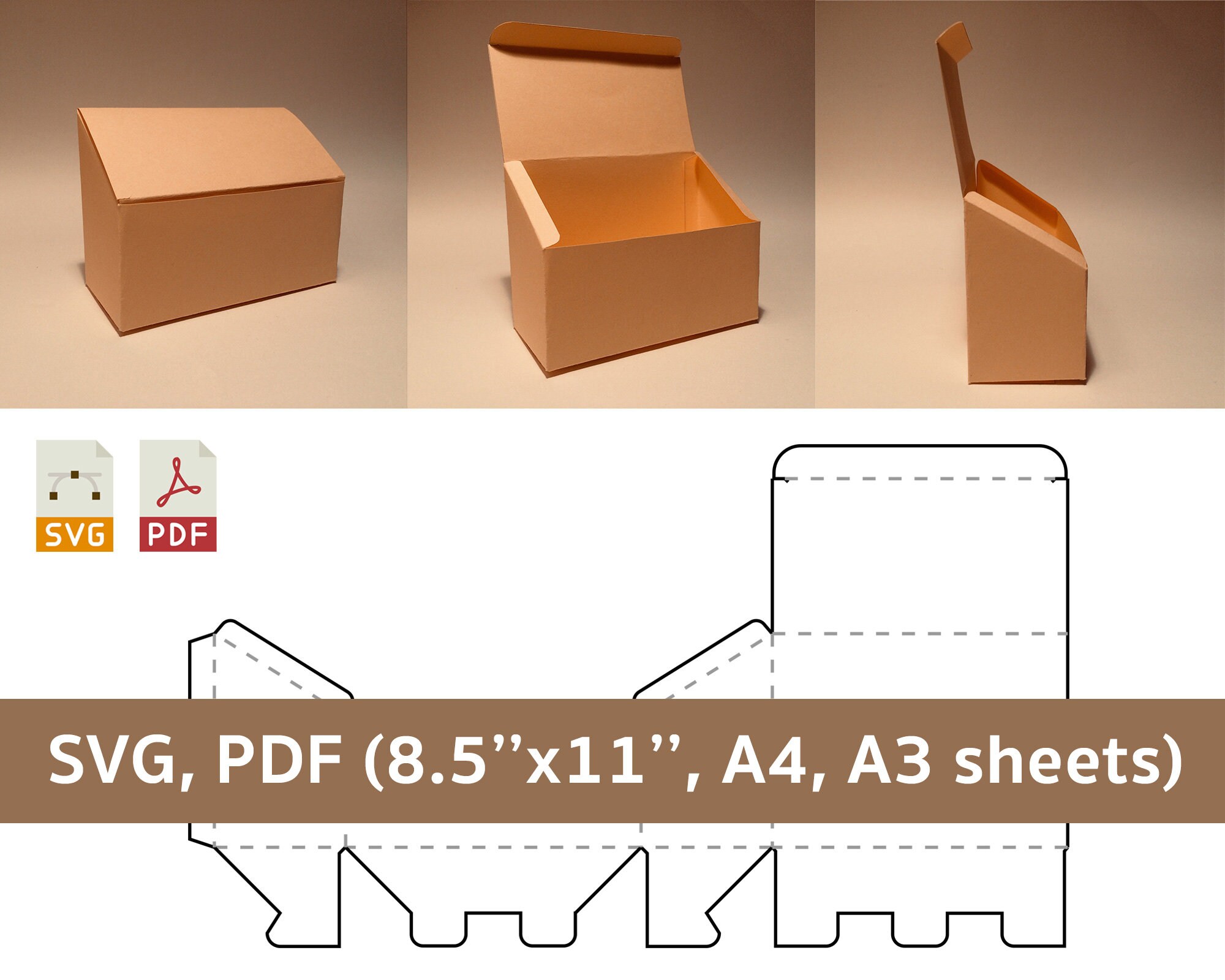 Bread box template bread box svg bread bin bread container | Etsy
