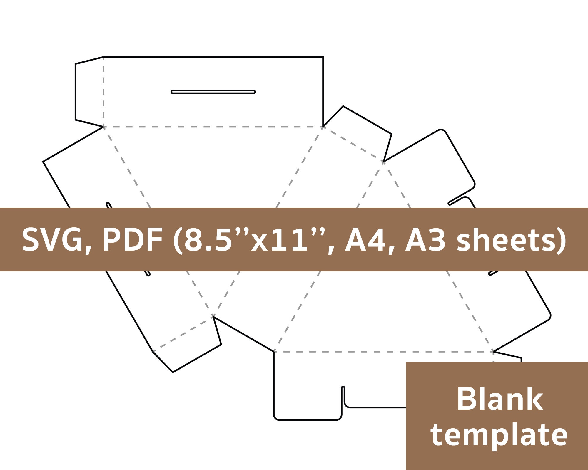 Triangle Box Template Triangle T Box Cake Slice Box Etsy