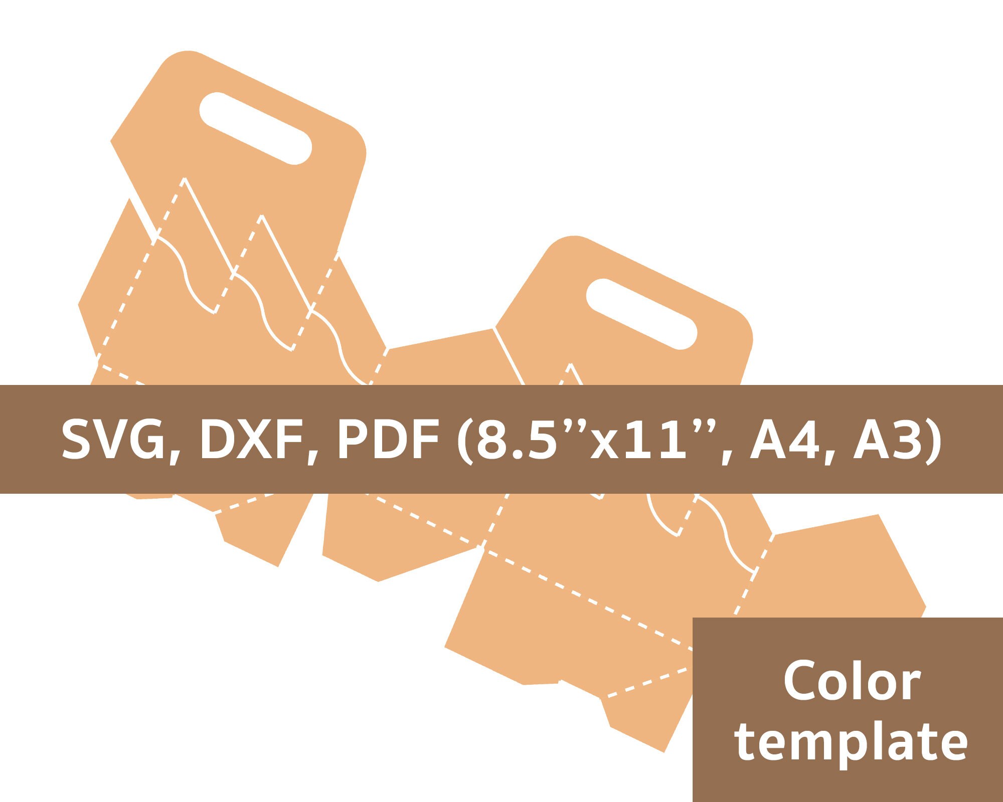 6 pack carrier template six pack carrier beer carrier bag | Etsy