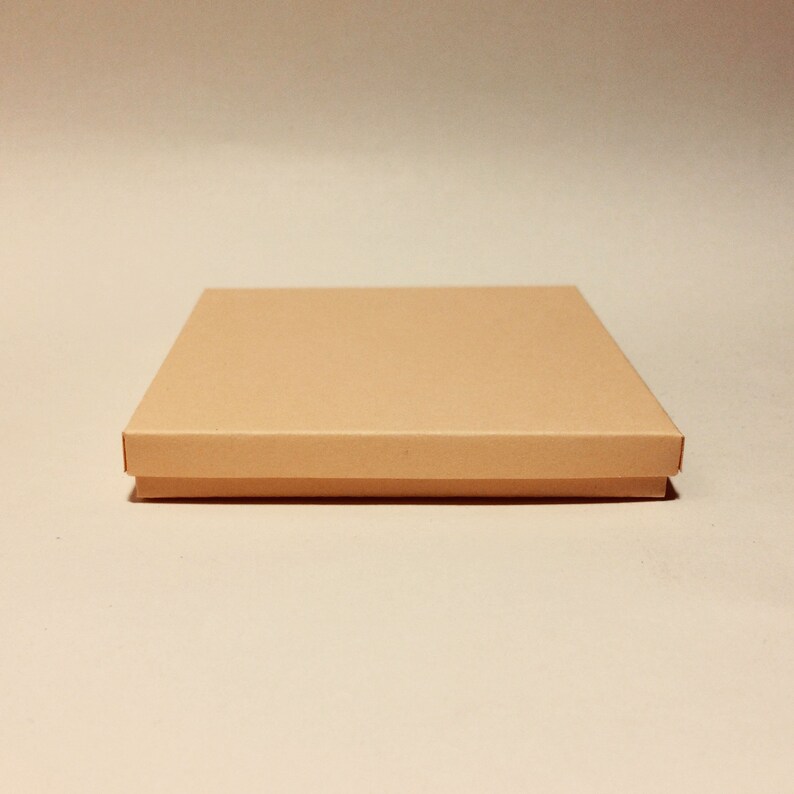 Flat square box template flat box with lid flat gift box | Etsy
