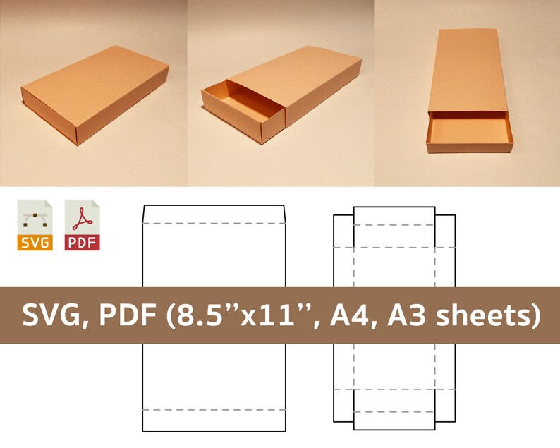 Matchbox template match box template matchbox svg match box | Etsy