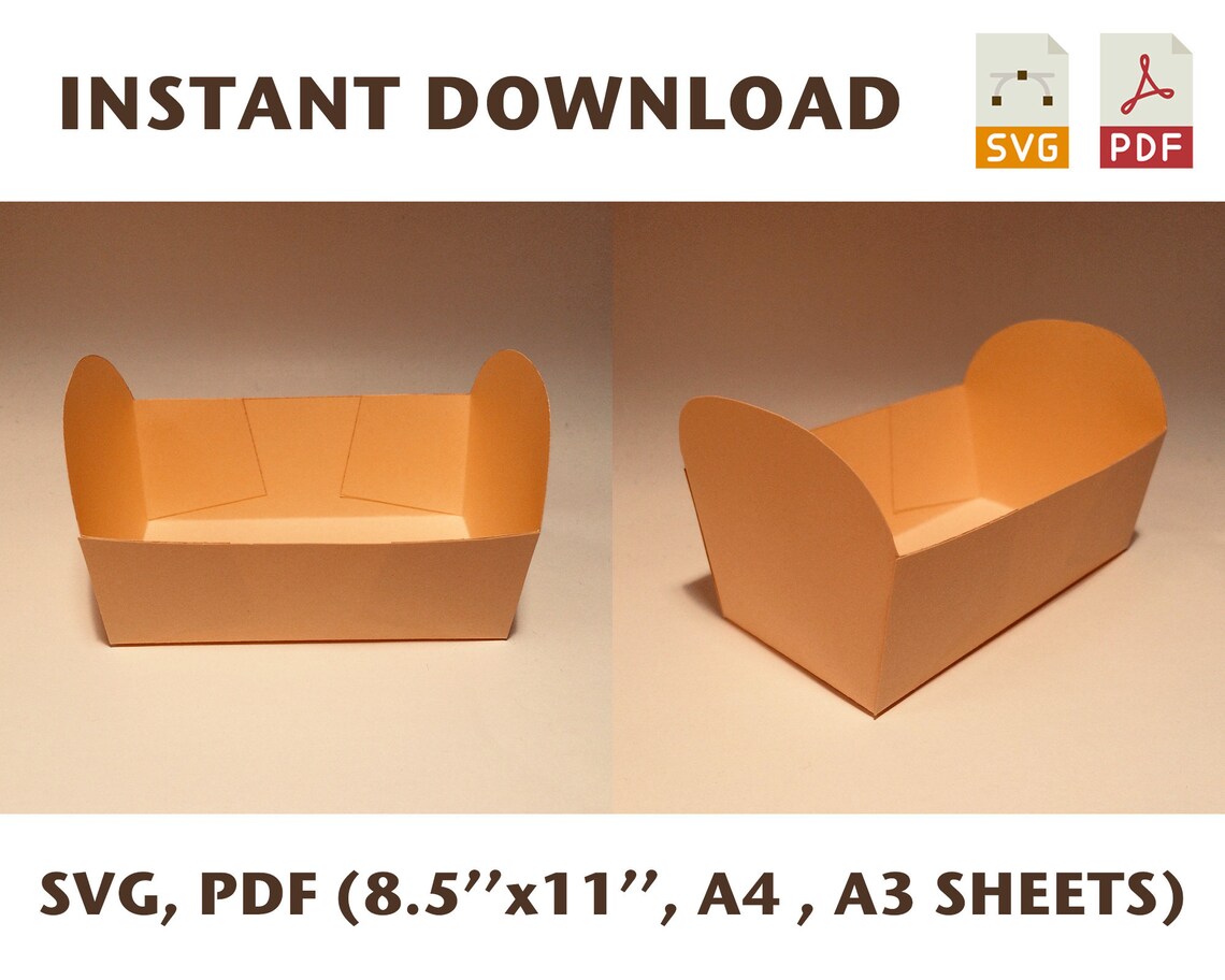 Food tray template food container paper tray food holder | Etsy