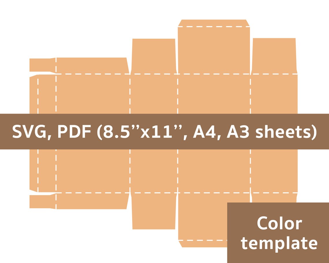 Storage box with lid template rectangle box with lid | Etsy