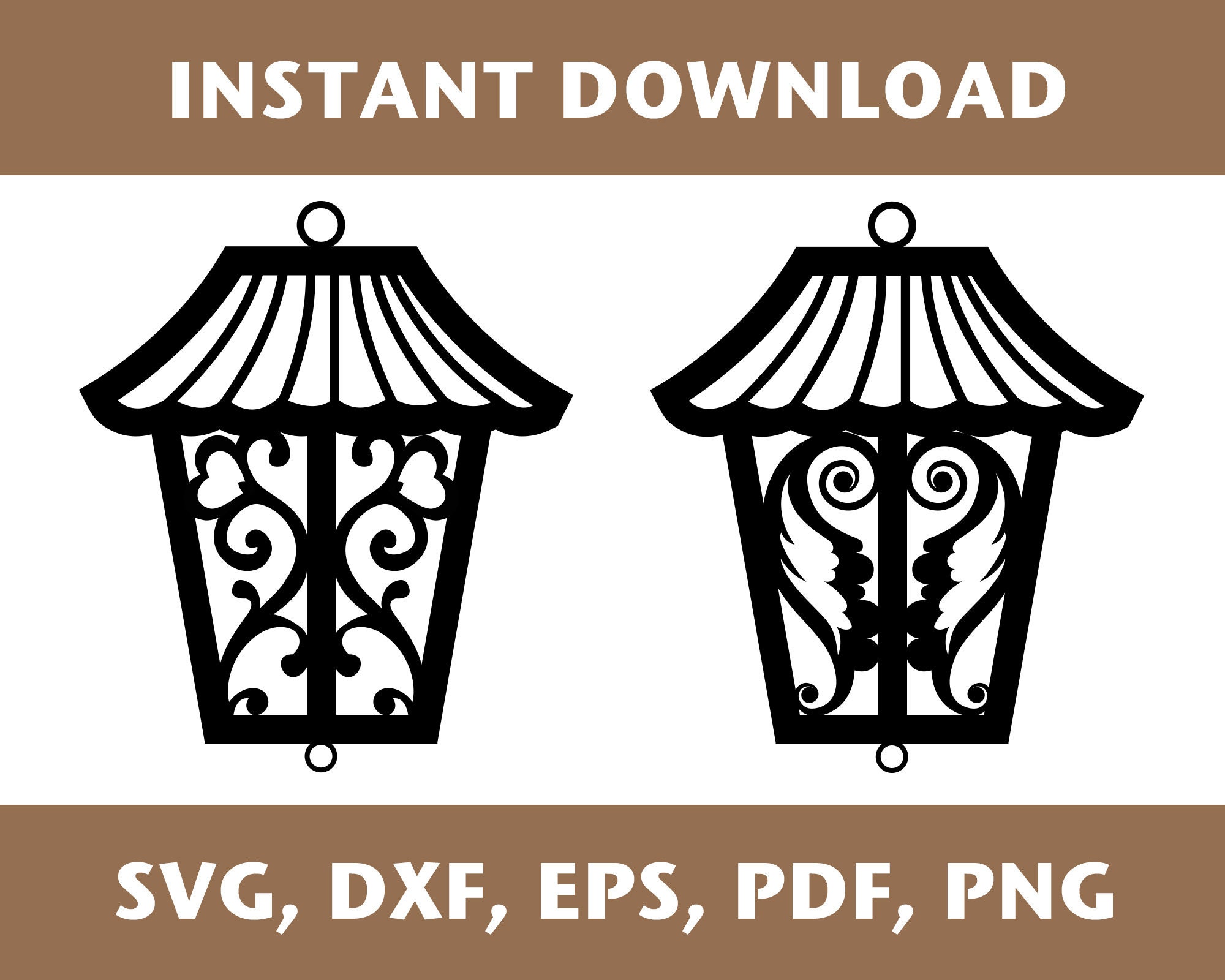 Lantern svg lantern template lantern dxf lantern png | Etsy