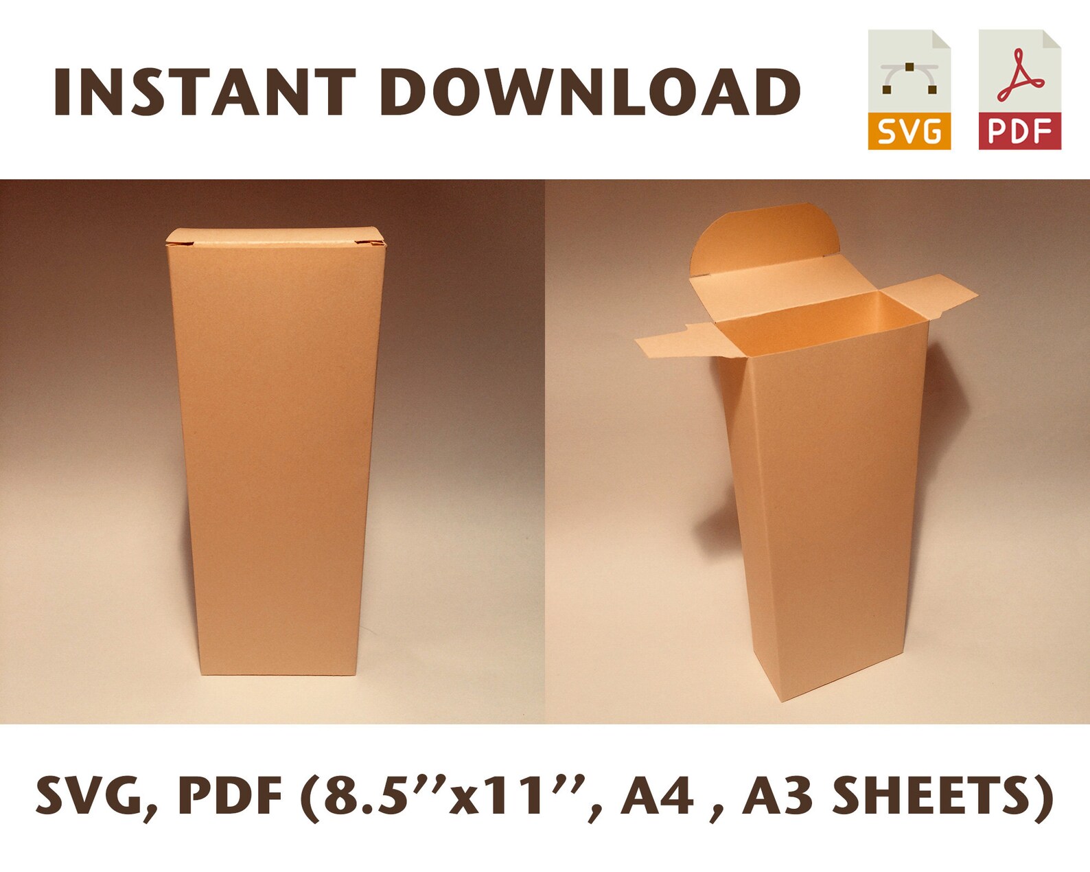 Tube box template toothpaste box template cream box | Etsy