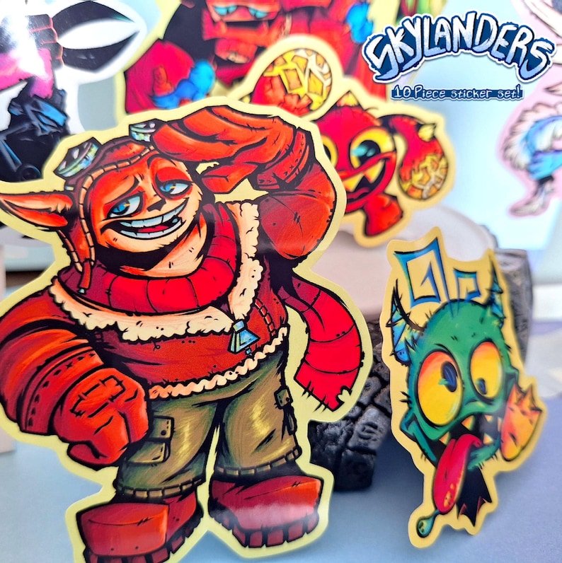 SKYLANDERS STICKERS!! [set TWO] (10 Piece Set!) - Etsy