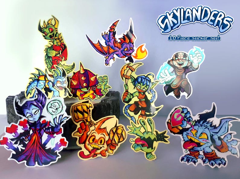 SKYLANDERS STICKERS!! [set ONE] (10 Piece Set!) - Etsy