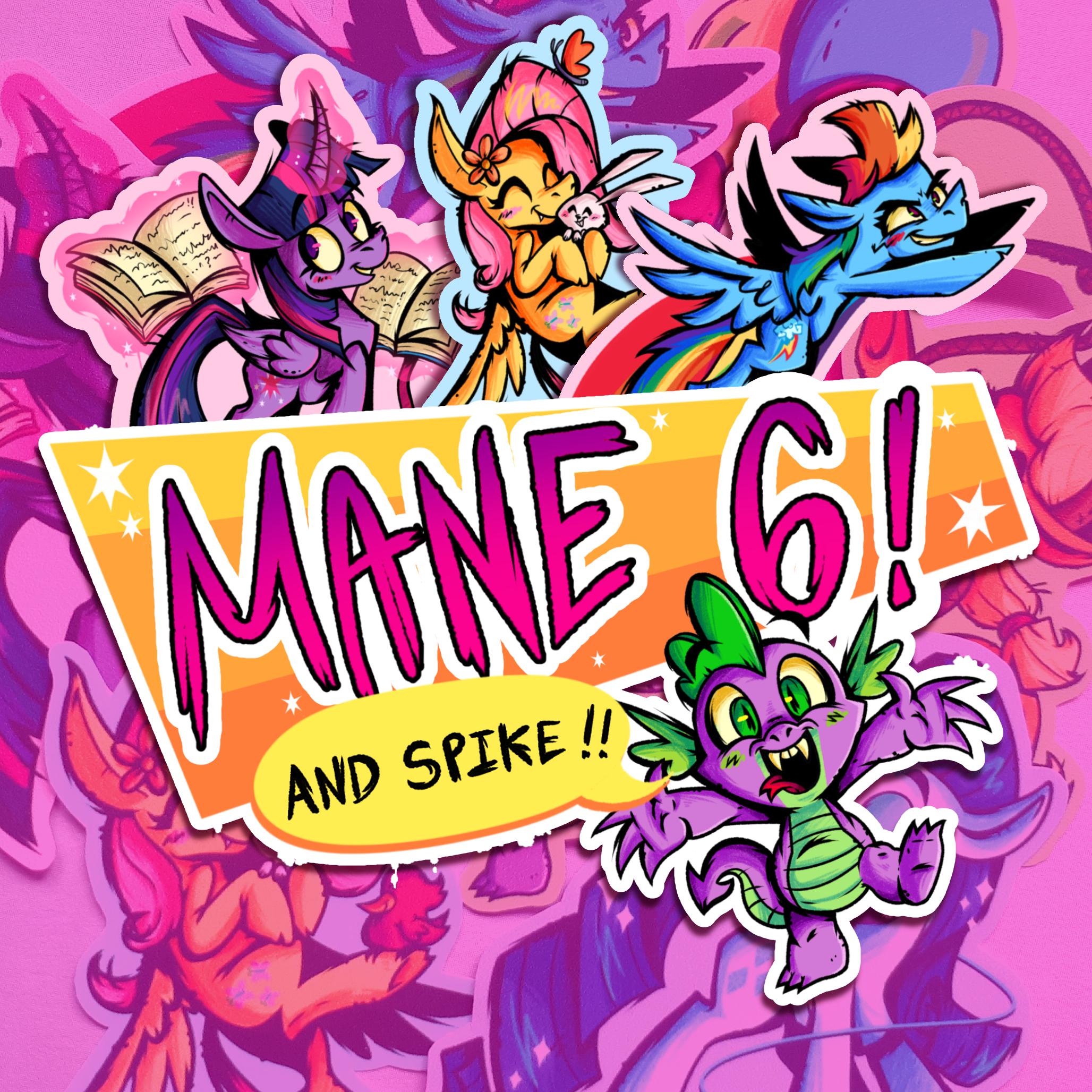 MANE 6 STICKERS and Spike 7 Piece Set - Etsy