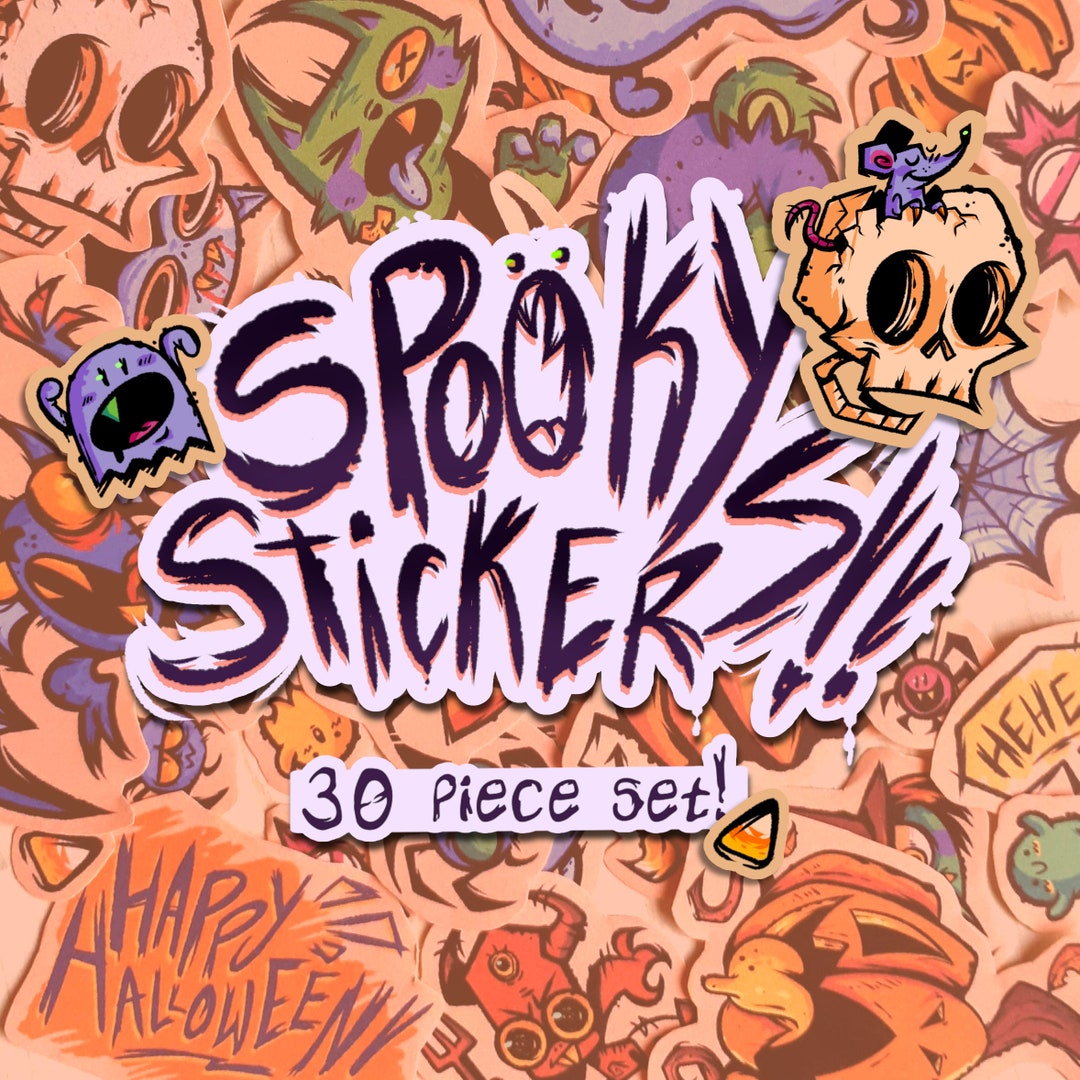 SPOOKY STICKERS 30 Piece Set - Etsy
