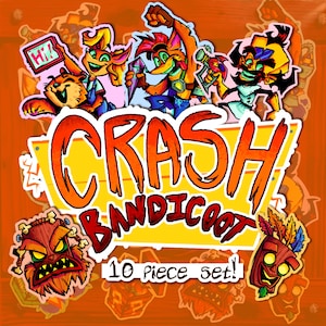 CRASH BANDICOOT STICKERS!! (10 Piece Set!) - Etsy