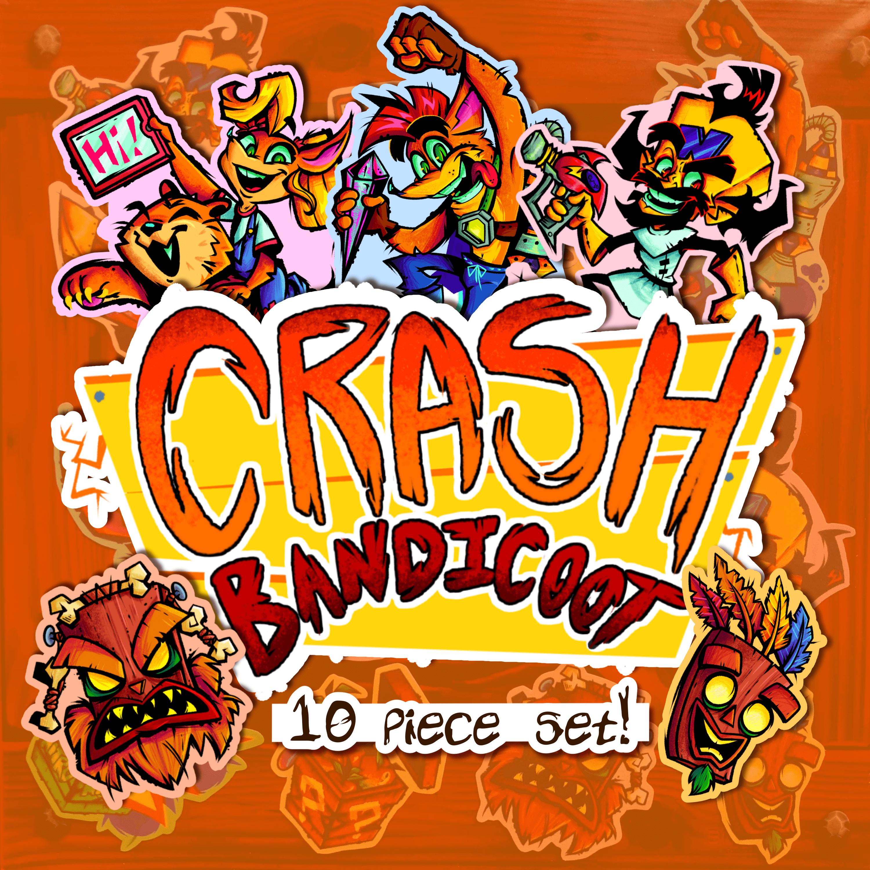 CRASH BANDICOOT STICKERS!! (10 Piece Set!) - Etsy
