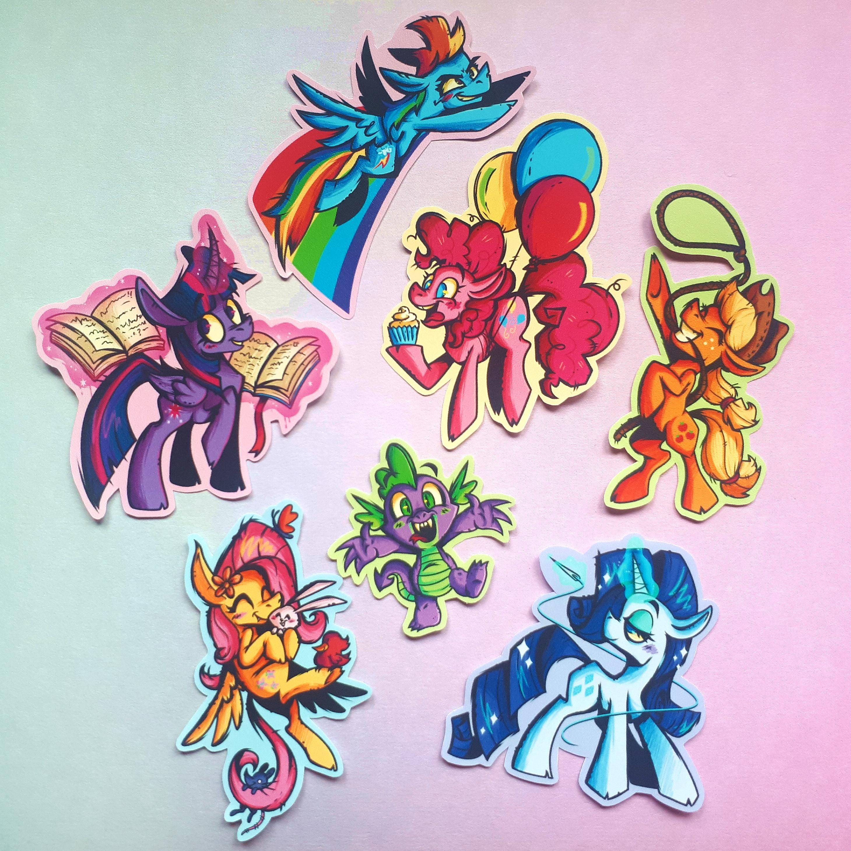 MANE 6 STICKERS (and Spike)!! (7 Piece Set!) - Etsy