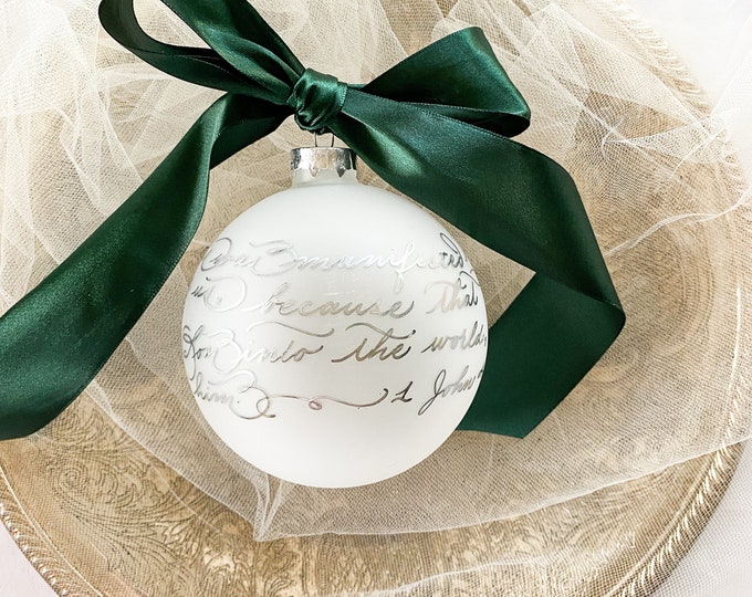 Christmas Scripture Ornament | Christian Scripture Christmas Gift ...