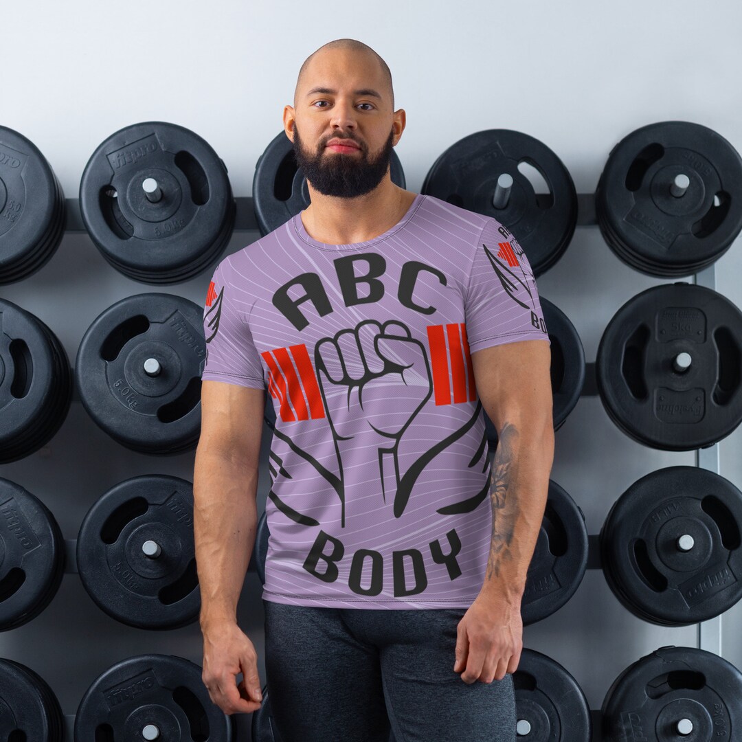Men's Fitness Sports T-shirt With Print Design: ABC Body That You Do ...