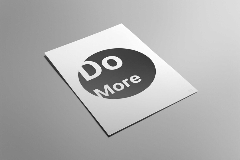 Do More, Digital Print Poster, Printable Poster, Artistic Wall ...