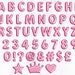 Pink Glitter Balloon Alphabet Clip Art, Balloon Letters, Pink Foil ...