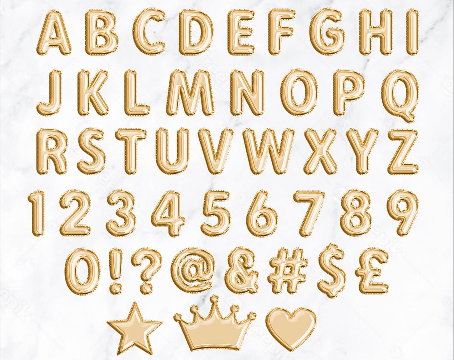Gold Balloon Alphabet Clip Art Gold Balloon Letters Gold Foil - Etsy