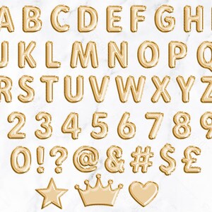 Gold Balloon Alphabet Clip Art, Gold Balloon Letters Gold Foil Alphabet ...