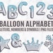 Icy Silver Glitter Balloon Alphabet Clip Art, Silver Balloon Letters ...