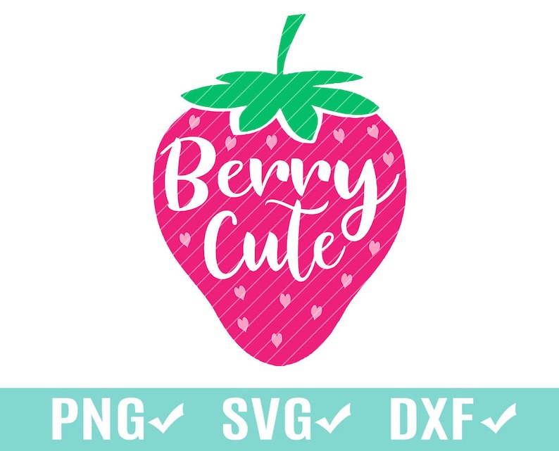 Berry Cute SVG Strawberry SVG Berry Cute Clip Art | Etsy