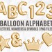 Gold Balloon Alphabet Clip Art, Gold Balloon Letters Gold Foil Alphabet ...
