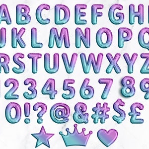 Rainbow Gradient Balloon Alphabet Clip Art, Rainbow Balloon Letters ...