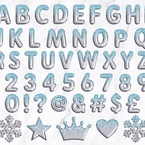 Icy Silver Glitter Balloon Alphabet Clip Art, Silver Balloon Letters ...