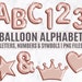 Rose Gold Balloon Alphabet Clip Art, Rose Gold Balloon Letters, Rose ...
