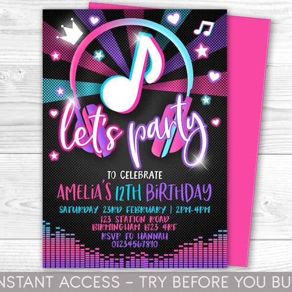 Music Invitations - Etsy