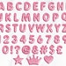 Pink Glitter Balloon Alphabet Clip Art, Balloon Letters, Pink Foil ...