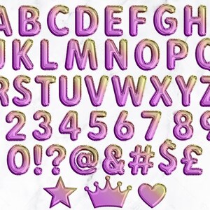 Pink Rainbow Balloon Alphabet Clip Art, Rainbow Balloon Letters, Foil ...