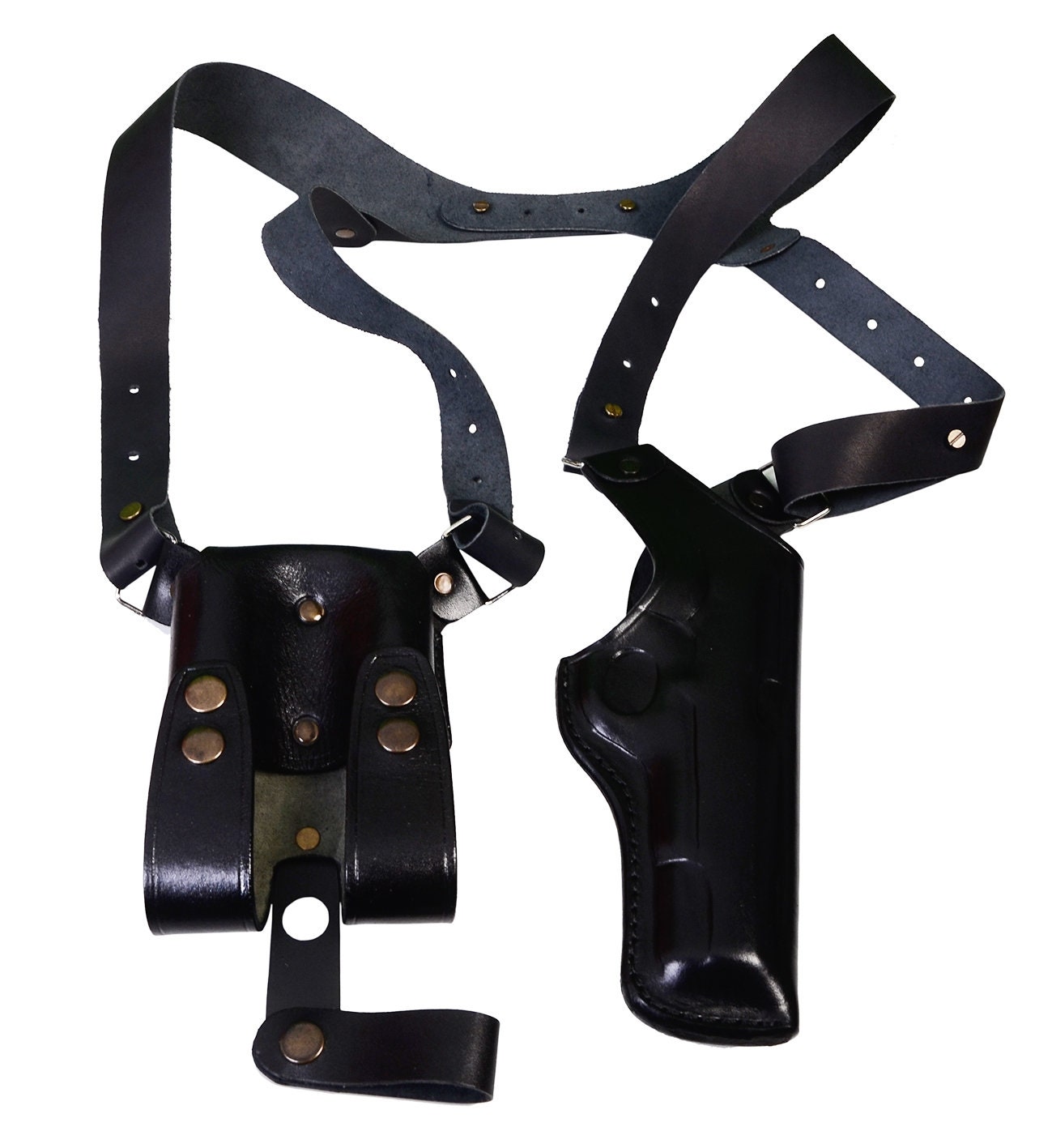 Colt 1911 Leather Shoulder Holster Double Magazine Genuine - Etsy