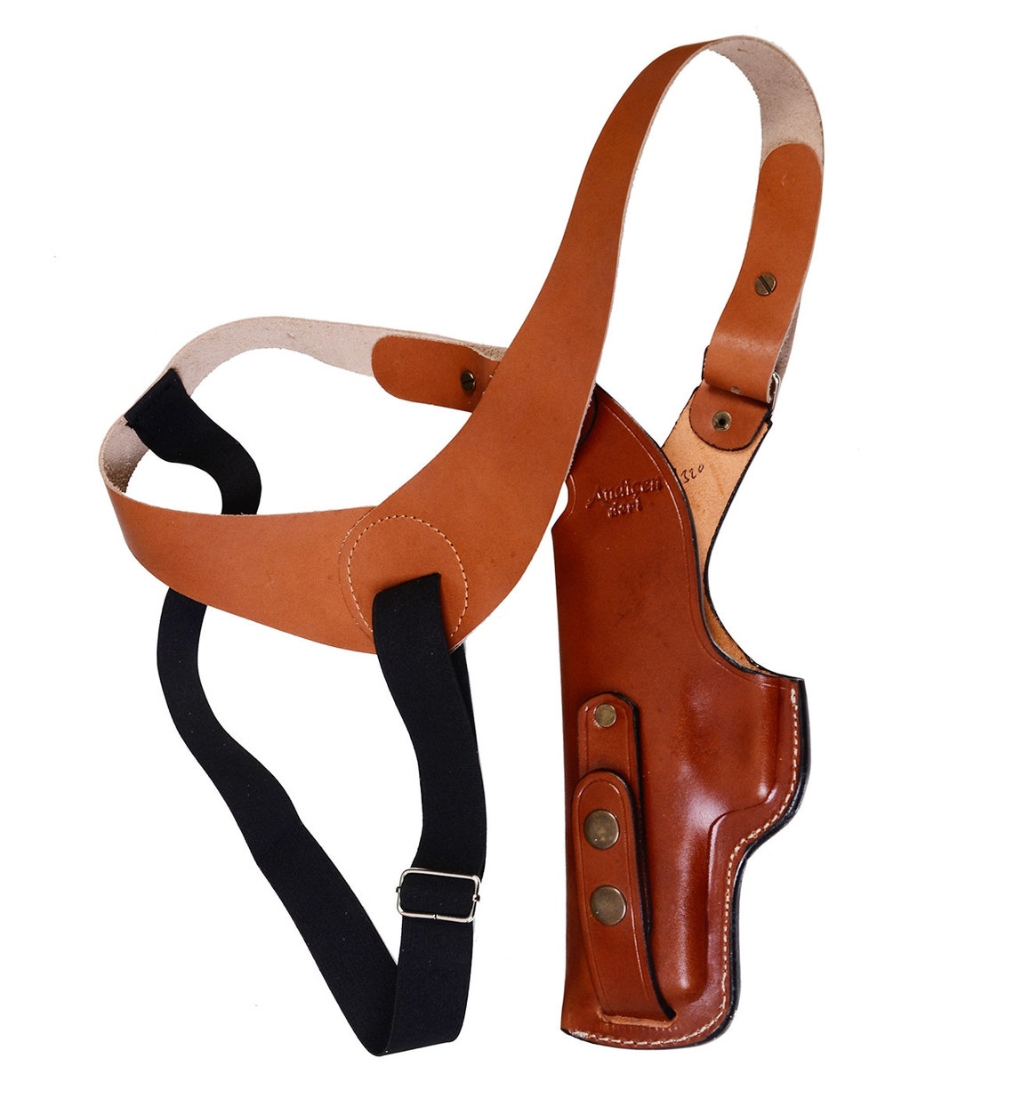 Colt 1911 Leather Shoulder Holster: Double Magazine, Genuine Calf ...