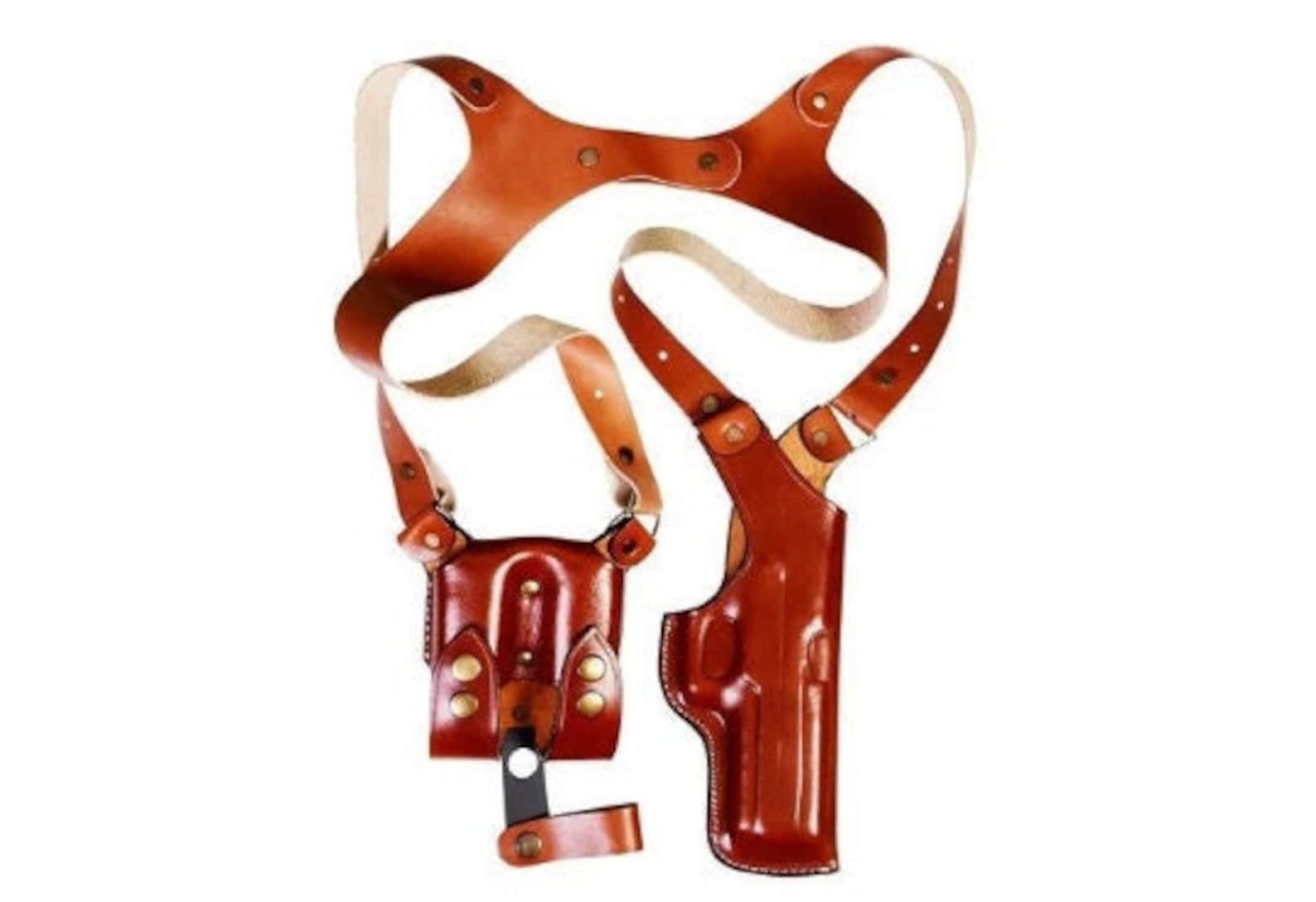 Colt 1911 Leather Shoulder Holster Double Magazine Genuine - Etsy