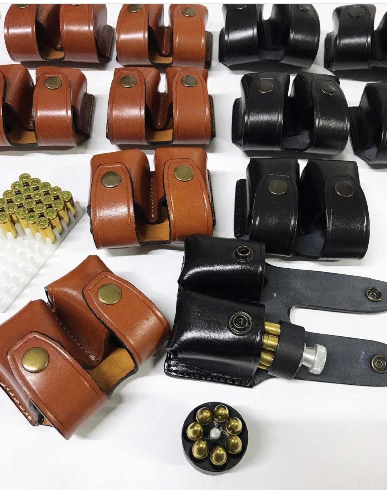 Speedloader Leather Belt Double Carrier Revolver Magazine - Etsy