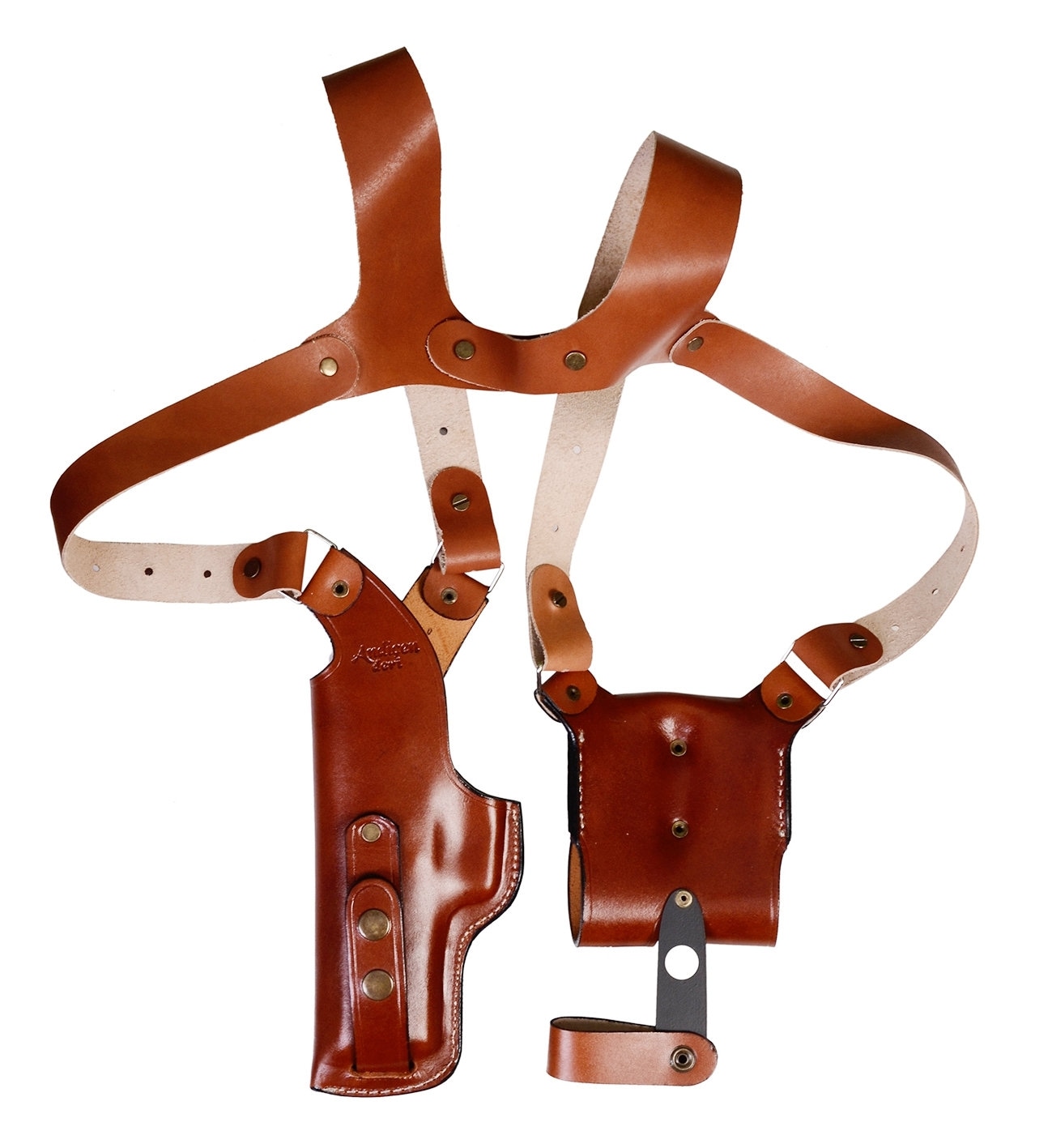 Colt 1911 Leather Shoulder Holster Double Magazine Genuine - Etsy